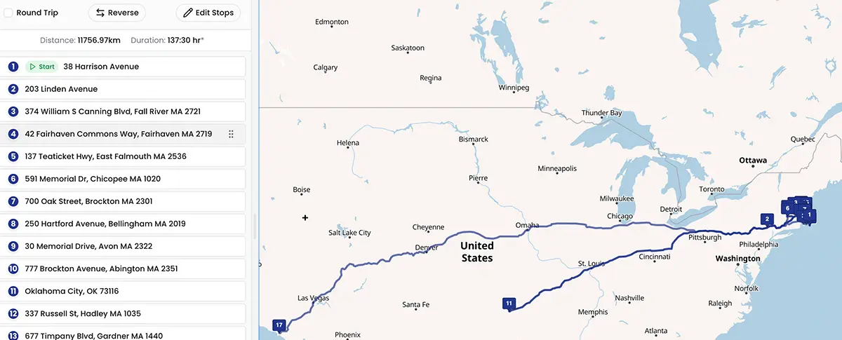Free Road Trip Planner with Multiple Stops - Plan Your Perfect Route in ...